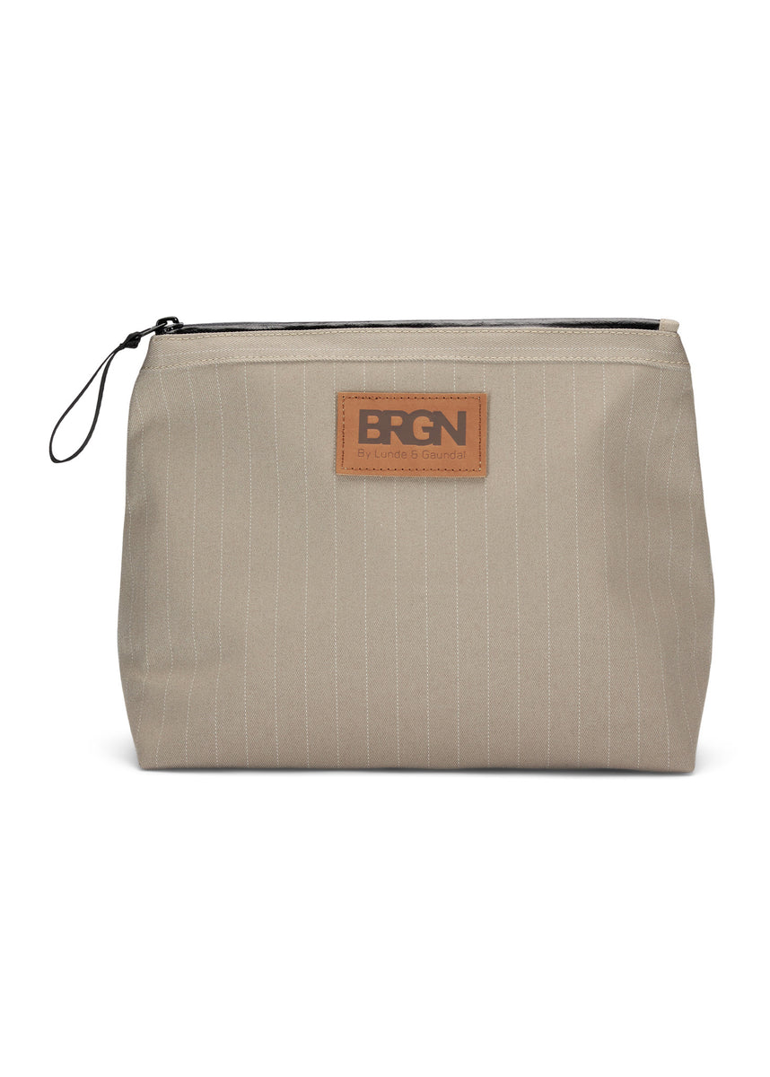 Large Pouch - Taupe Pinstripe – BRGN - EU